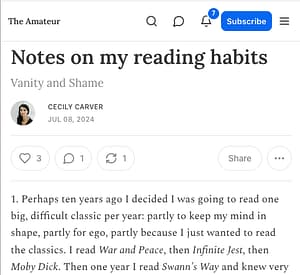 Cecily Carver's reading habits - Turn & Work